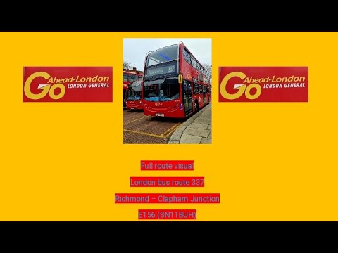 Full route visual | London bus route 337 | Richmond - Clapham Junction ...