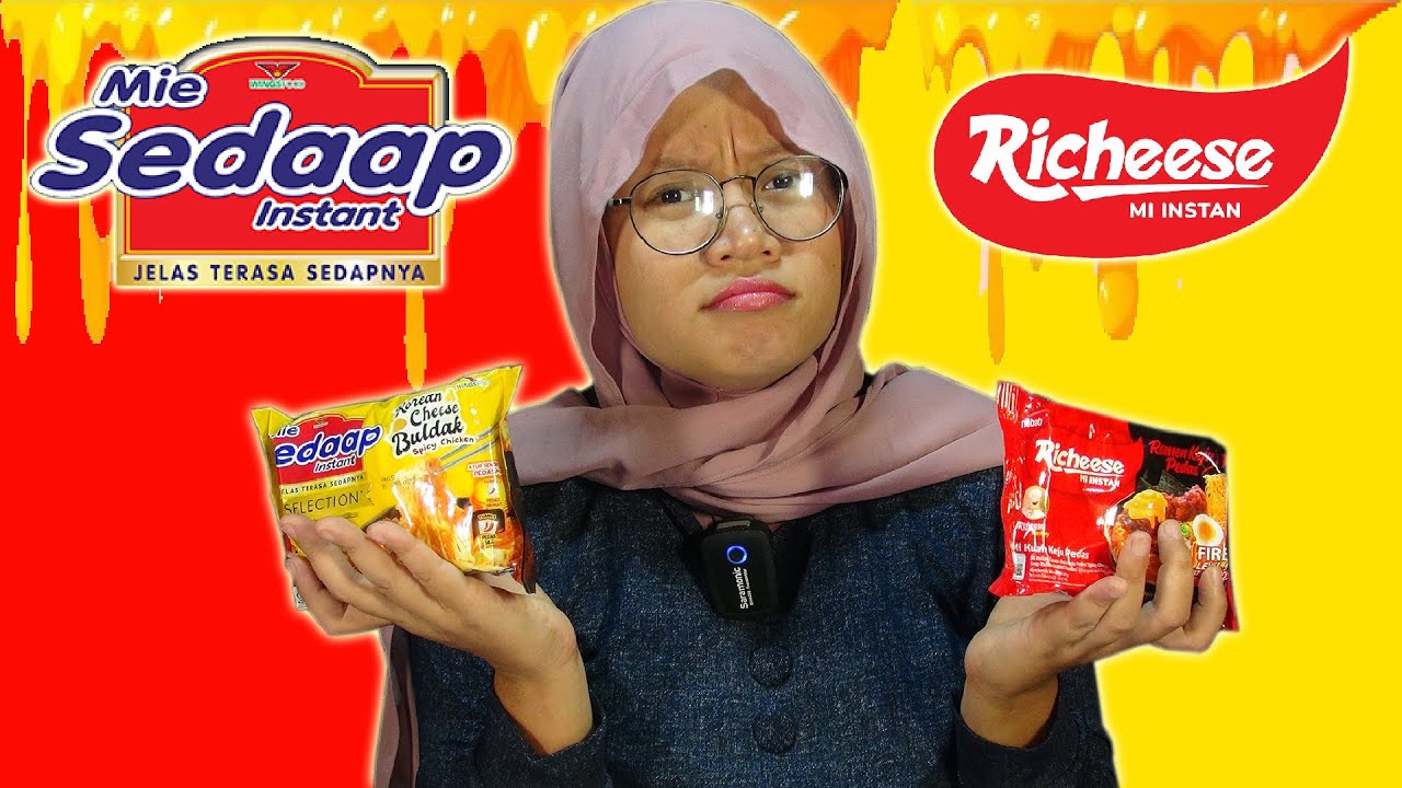 ADU MIE KUAH RASA KEJU RICHEESE RAMEN KEJU PEDAS VS MIE SEDAP KOREAN ...