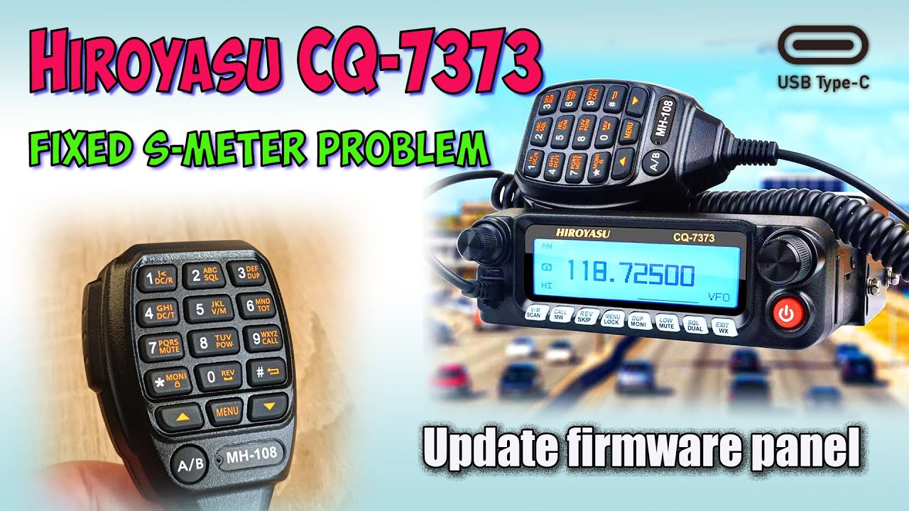 HIROYASU CQ-7373 VHF/UHF 50/45Вт ♦ Firmware Panel update. - YouTube