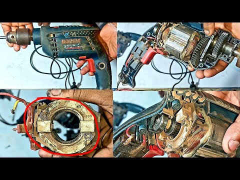 15 yaar old Bosch GSB 13 RE Drill Machine Repair , starting problem ...