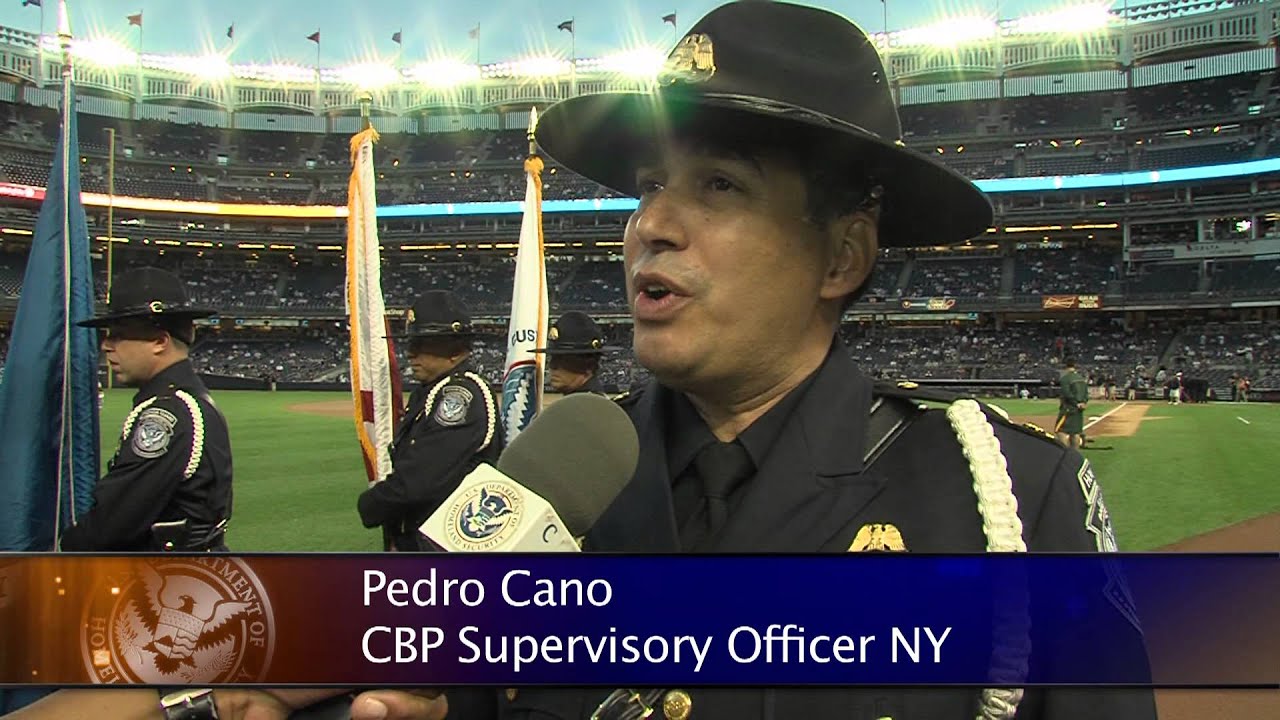CBP Honor Guard Performs at New York Yankees Baseball Game - YouTube