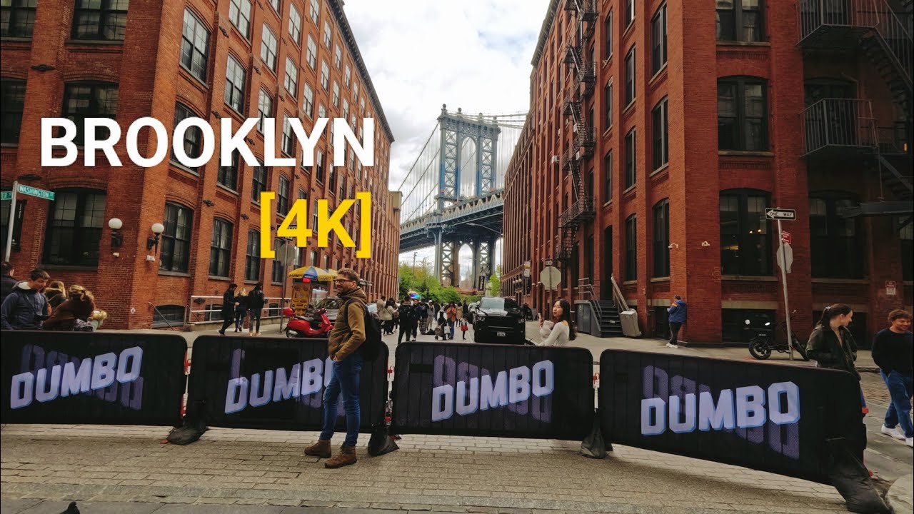 Walking Tour DUMBO Brooklyn - Manhattan Bridge - NewYork City USA - 4K ...
