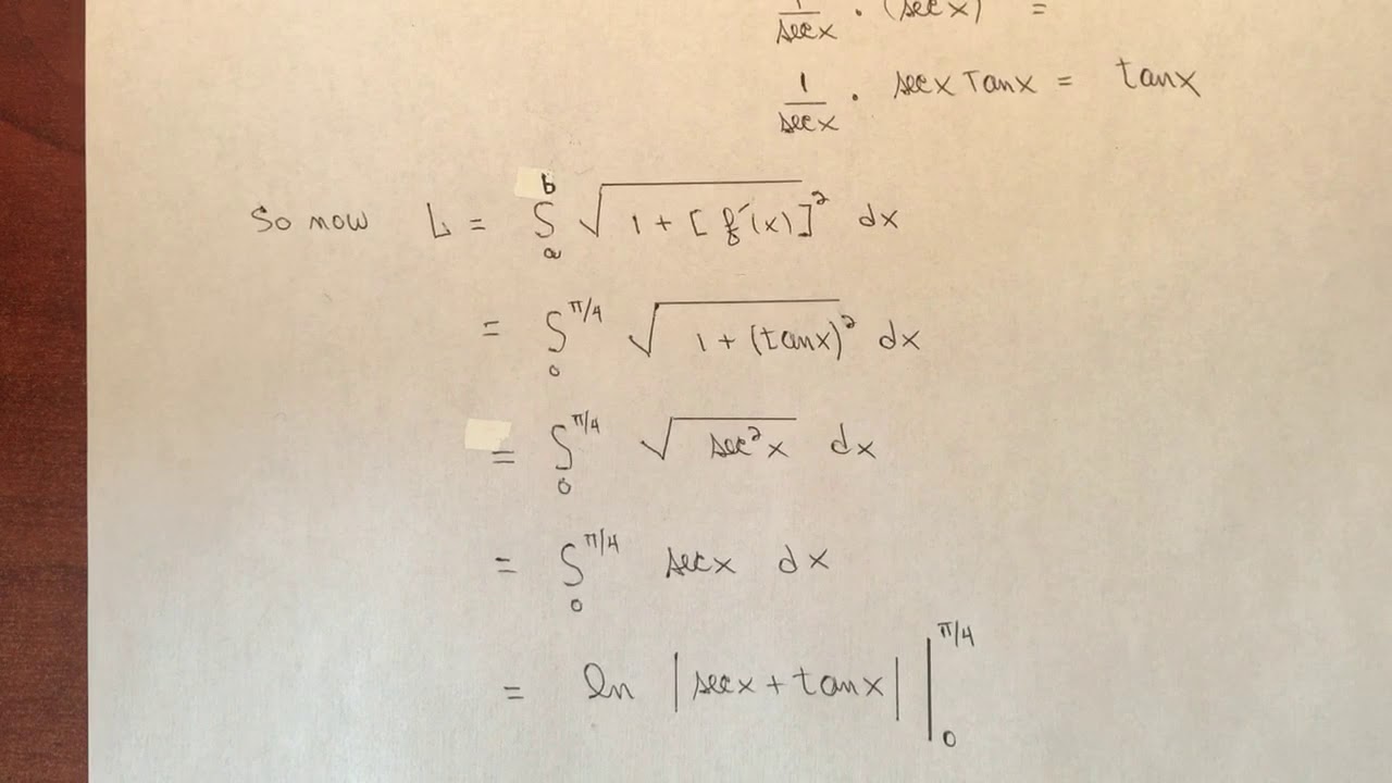 Arc length problem - YouTube