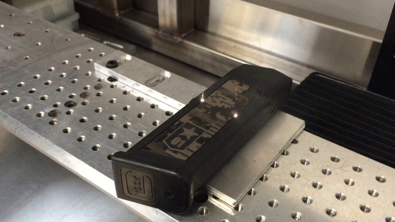Laser Engraving Glock Magazine - YouTube