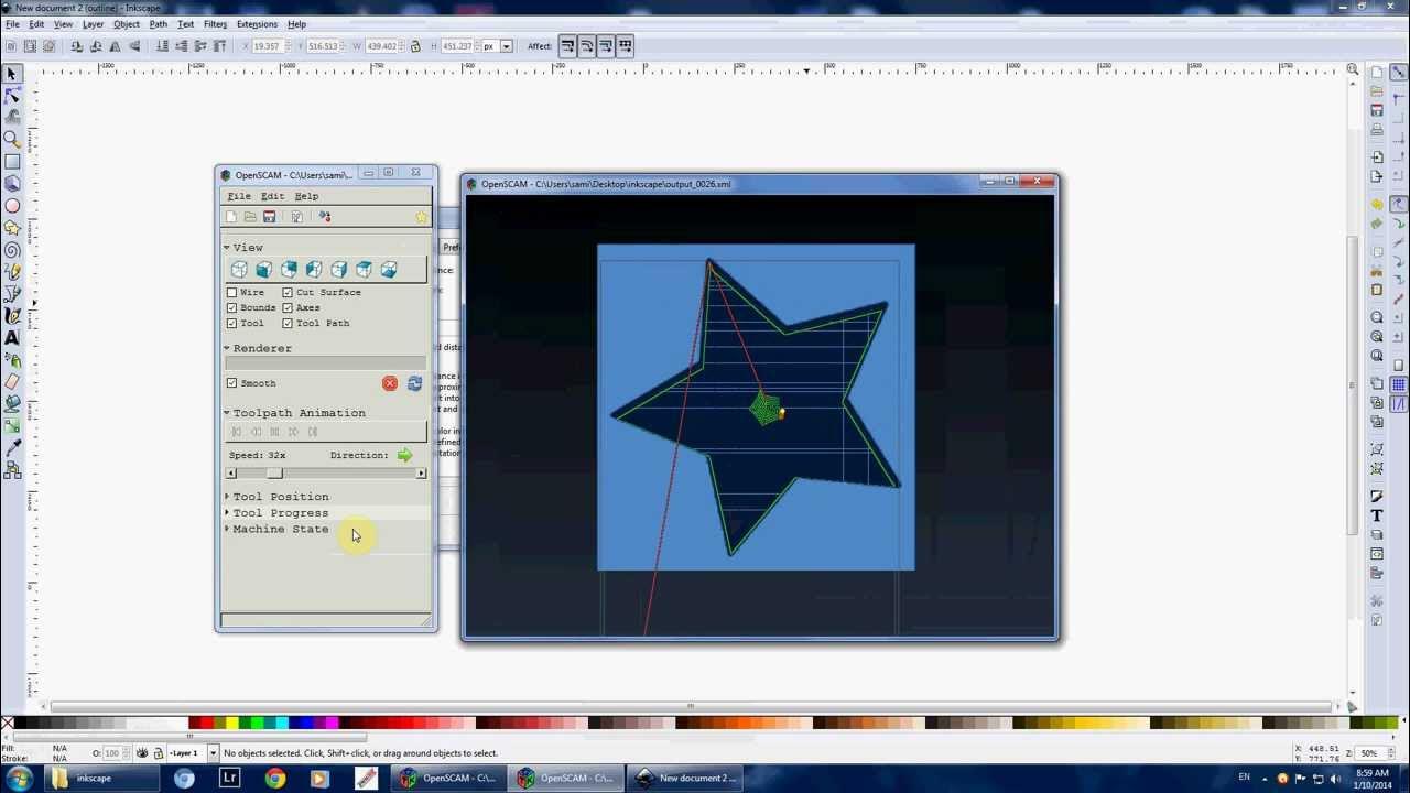 Gcodetools Tutorial 3 Filling inside area one object - YouTube