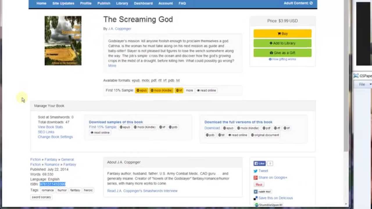 Indie Author 3 - "Working with Smashwords" - YouTube