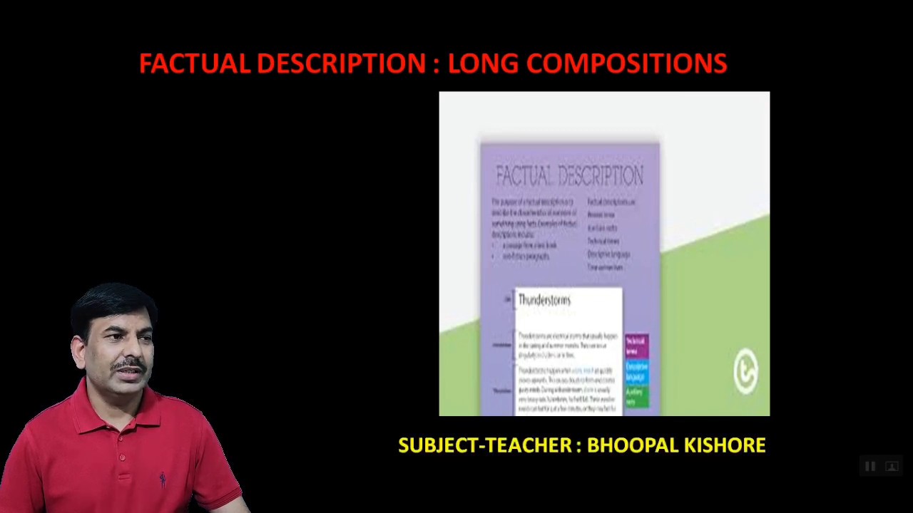 FACTUAL DESCRIPTION OF PLACE/PROCESS | WRITING SKILLS | CLASS 12 CBSE ...