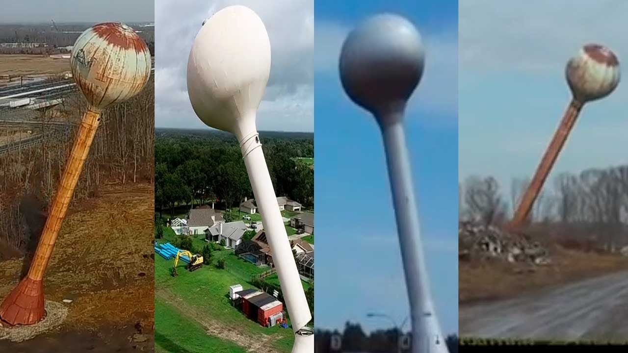WATER TOWERS FALL DEMOLITION COMPILATION - YouTube