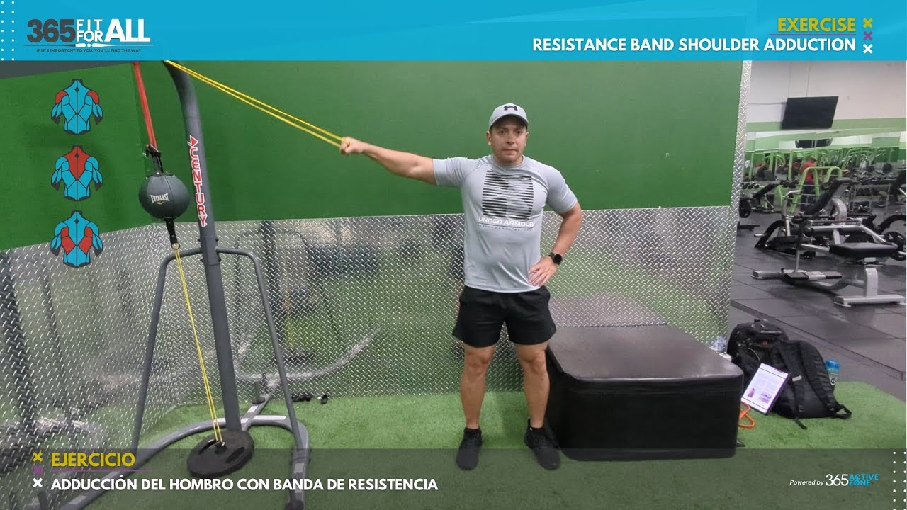 Resistance Band Shoulder Adduction - 365F4A - YouTube