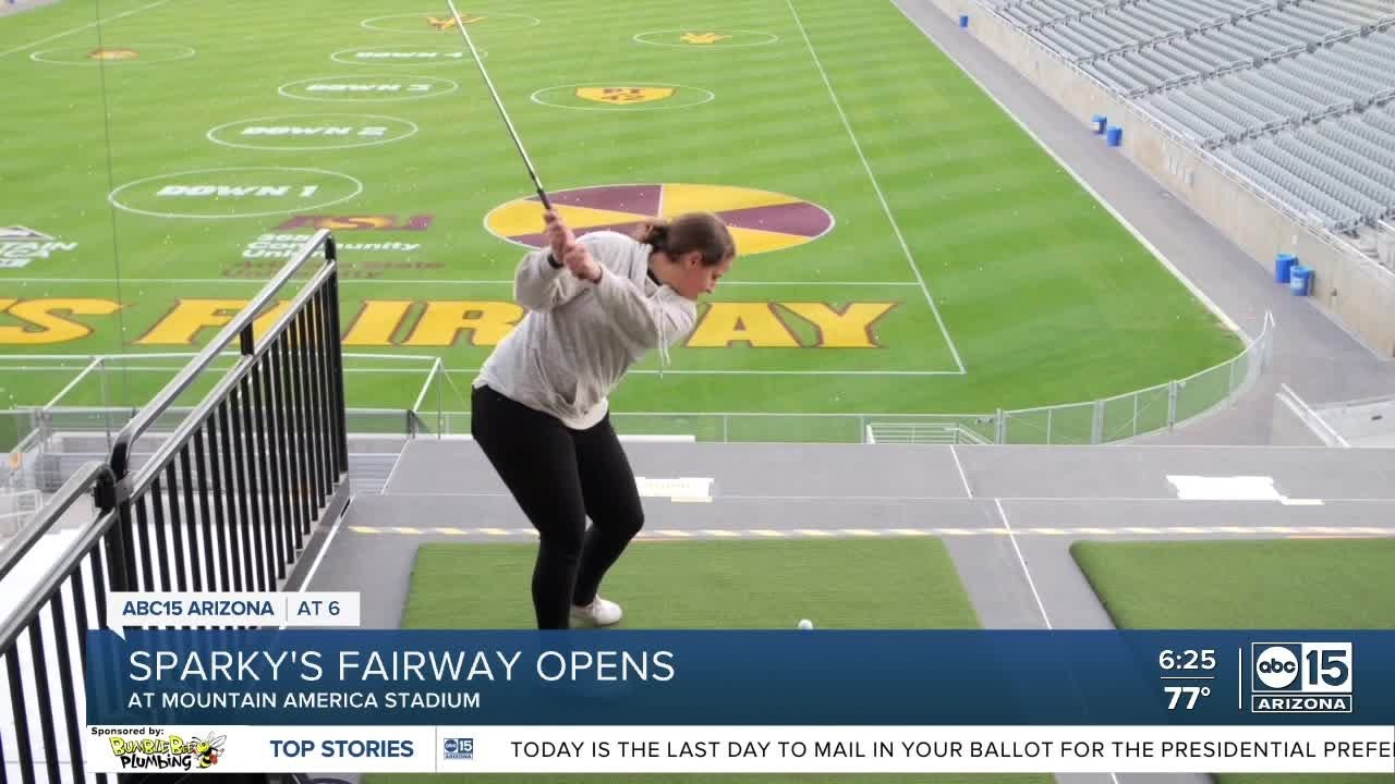 ASU’s Mountain America Stadium transforms into giant golf driving range ...
