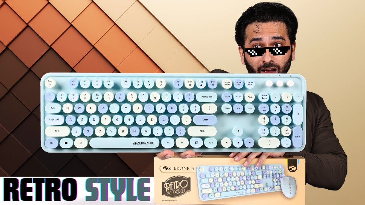 Zebronics Companion 300 (Retro Style) Wireless Mouse & Keyboard Combo ...