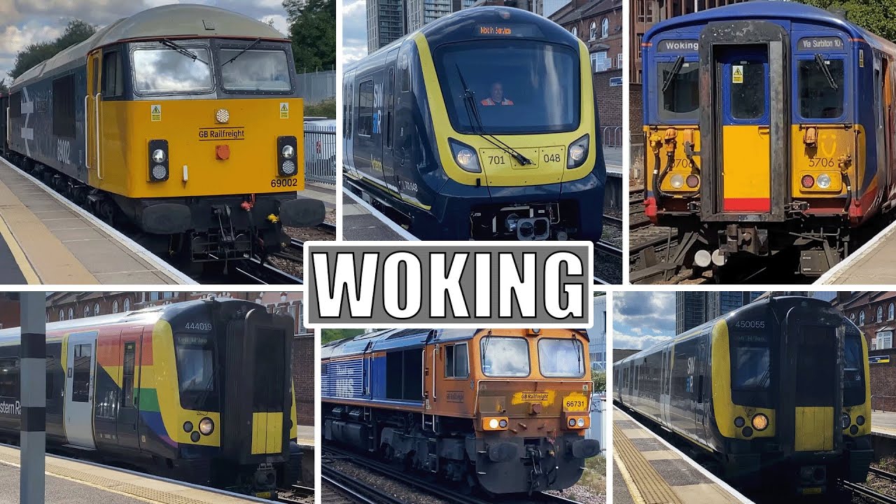 Trains at Woking - 24/08/22 - YouTube