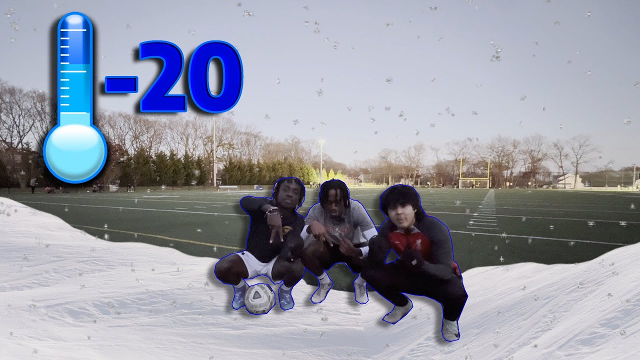 Playing soccer in -20 degrees!!!!!!!! - YouTube