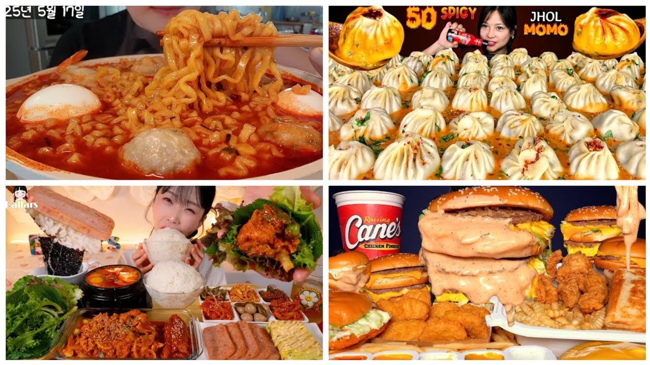Random mukbang compilation | Speedy mukbang - YouTube