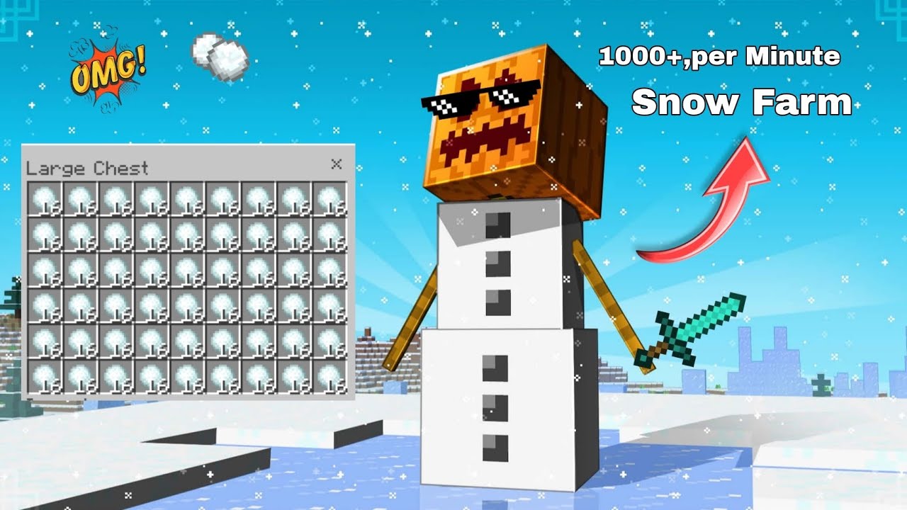 I Make Ultimate SnowBall Farm in 1.21.50+ Minecraft virsion #minecraft ...