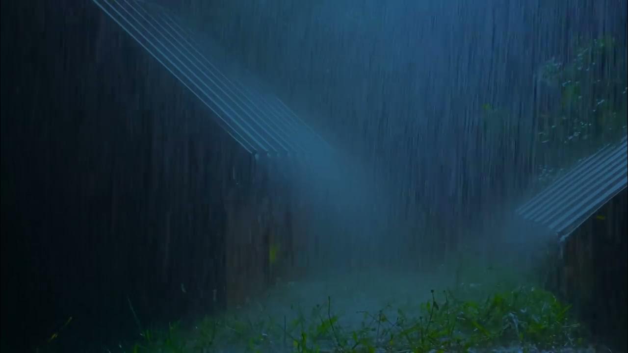 Heavy Thunderstorm Sounds for Sleeping ⚡ Torrential Rainstorm & Intense Thunder on Stormy Night ...
