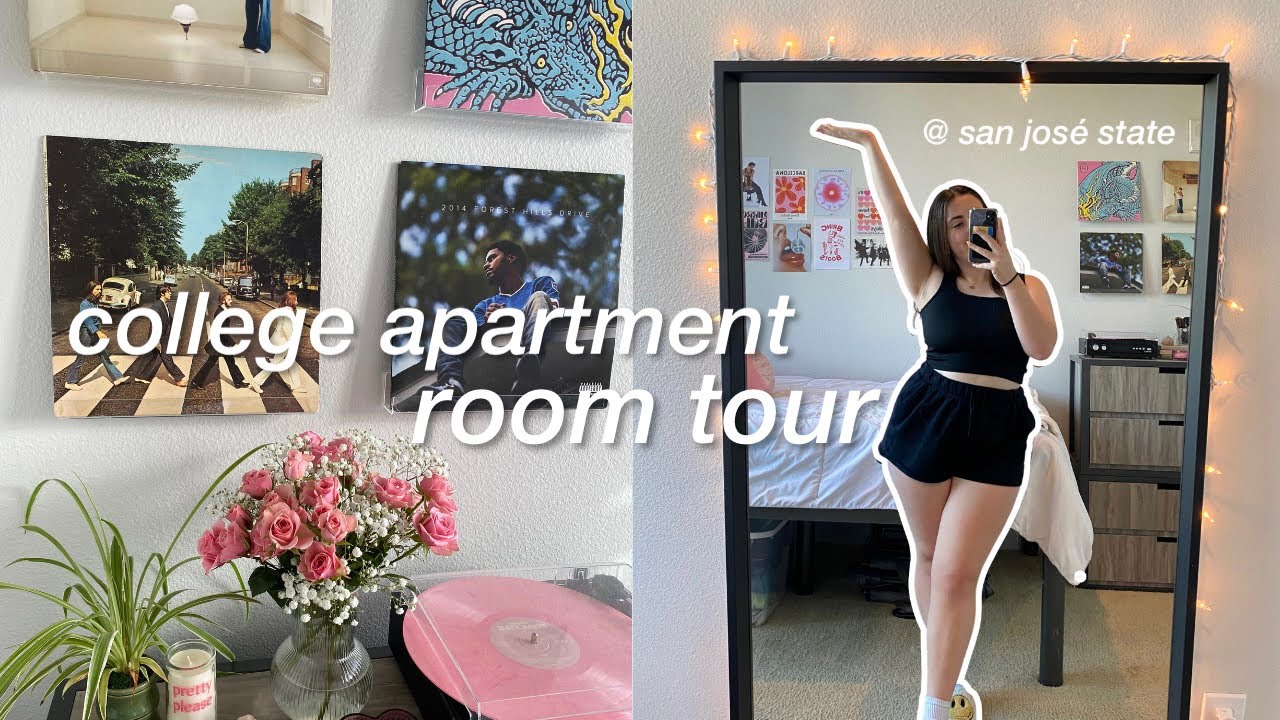 my college apartment room tour!! | san josé state university - YouTube