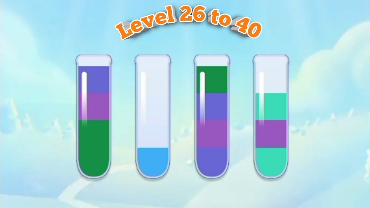 Water sort puzzle level 26 to 40 | download game 👇Water sort puzzle ...