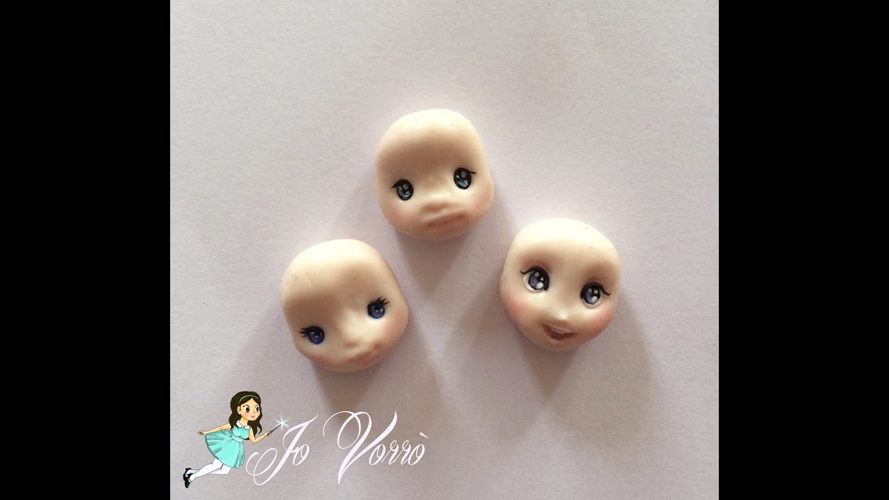 How to make a simply face doll tutorial polymerclay - face number one ...