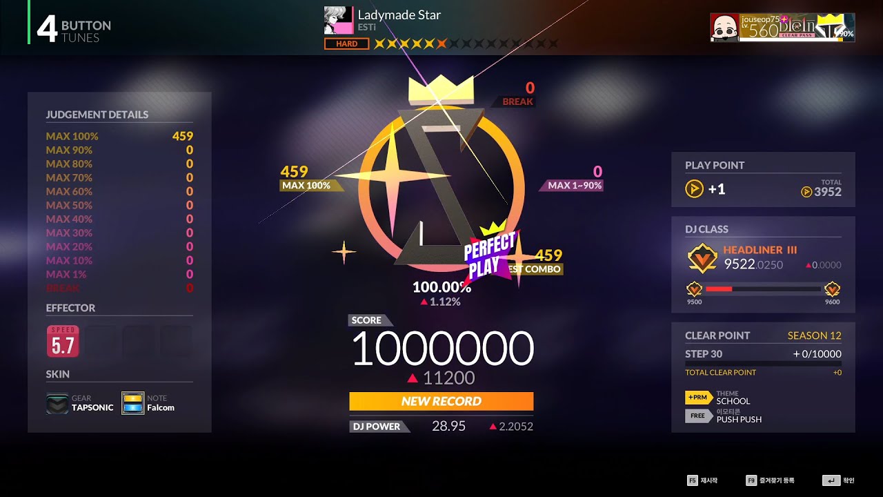 DJMAX | Ladymade Star 4B HD 6 PERFECT PLAY - YouTube