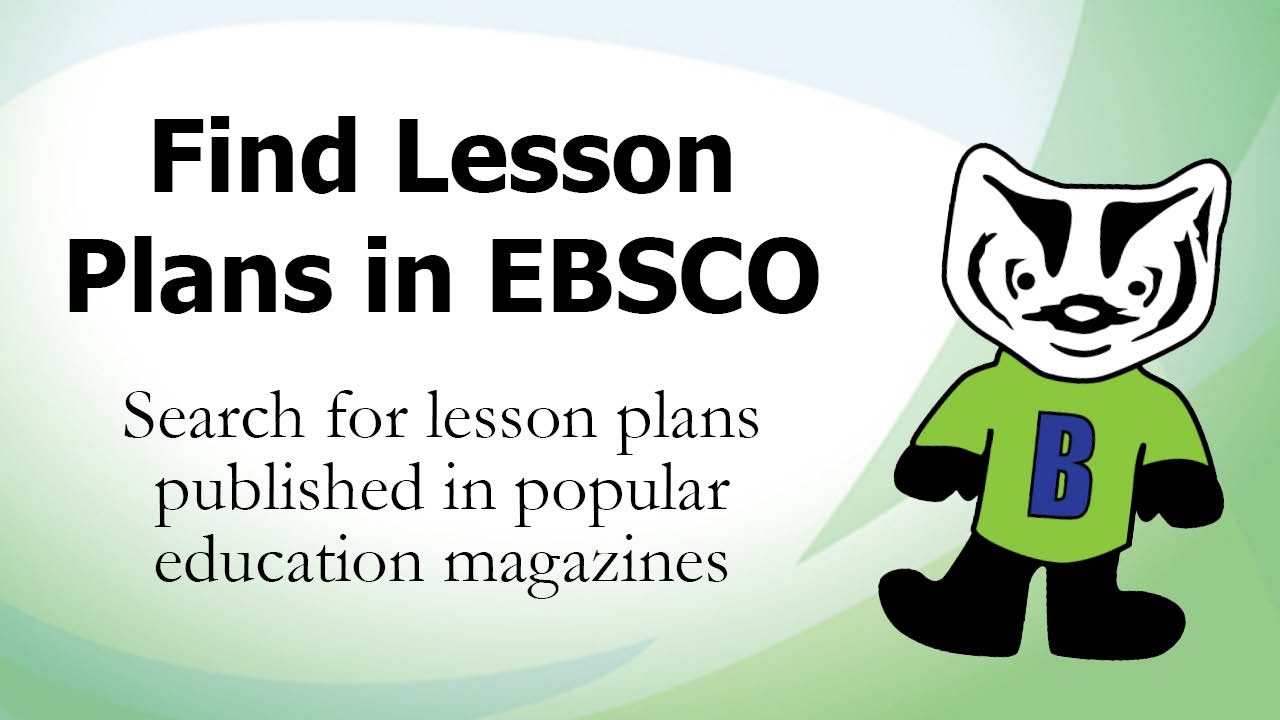 Find Lesson Plans in EBSCO - YouTube