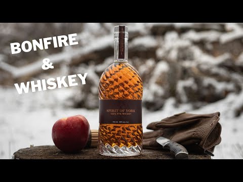Cozy Bonfire and Whiskey in the Forest