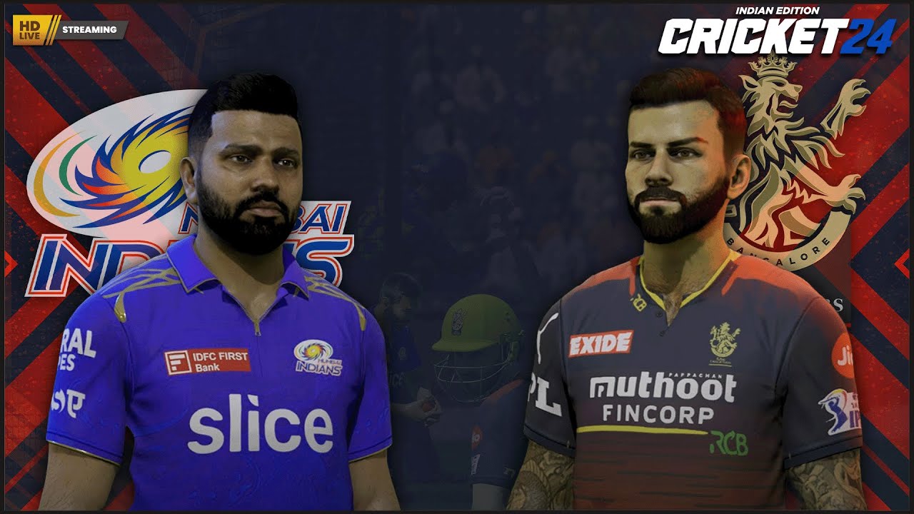 RCB VS MI- IPL 2024's Ultimate T20 Battle! - Cricket 24 | HINDI #11 ...