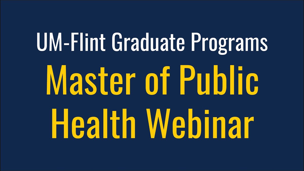 Master of Public Health Webinar - YouTube