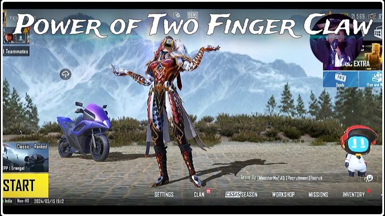 Power of Two Finger Claw⚡ || 1vs1 With This Youtuber ...