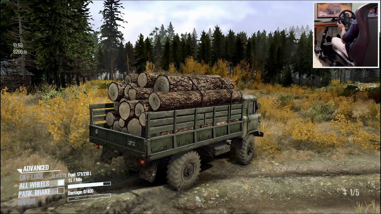 Transporting Timber in the Forest | MudRunner | Moza R9 - YouTube