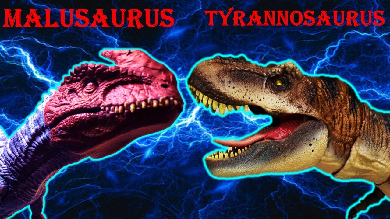 malusaurus vs T Rex stop motion animation - YouTube