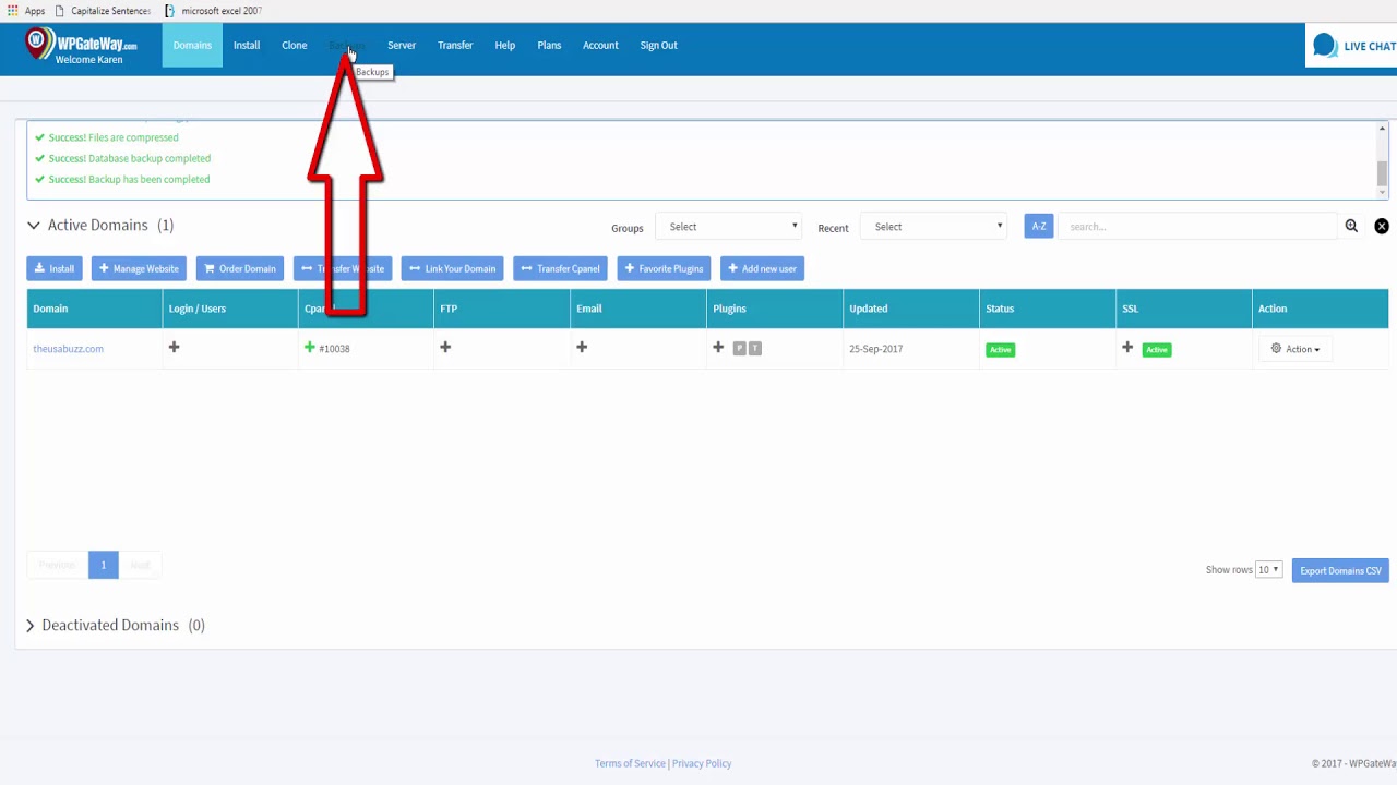 WPGateWay Website backups - YouTube