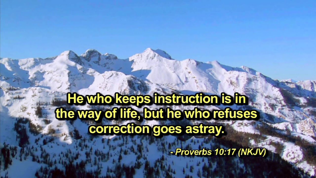 "He who keeps instruction" Proverbs 10:17 - YouTube