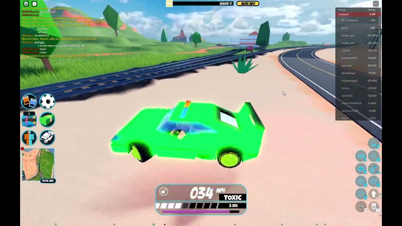 I got the bloxy car on the last day of season 11 in Jailbreak - YouTube