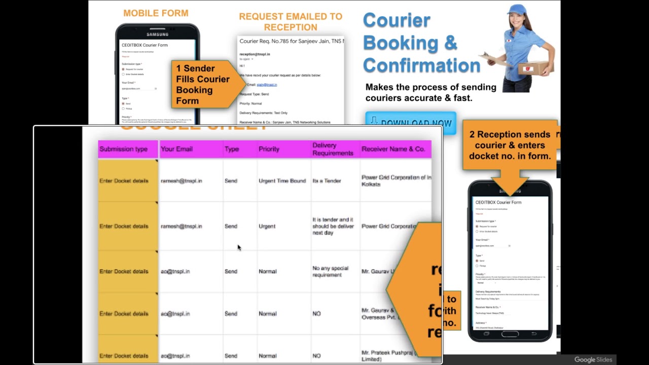 Courier Booking Workflow - YouTube