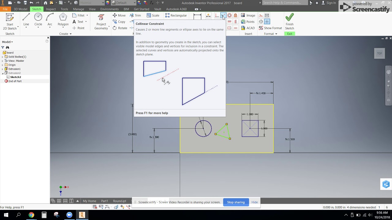 Autodesk Inventor Triangle Peg & Hole - YouTube