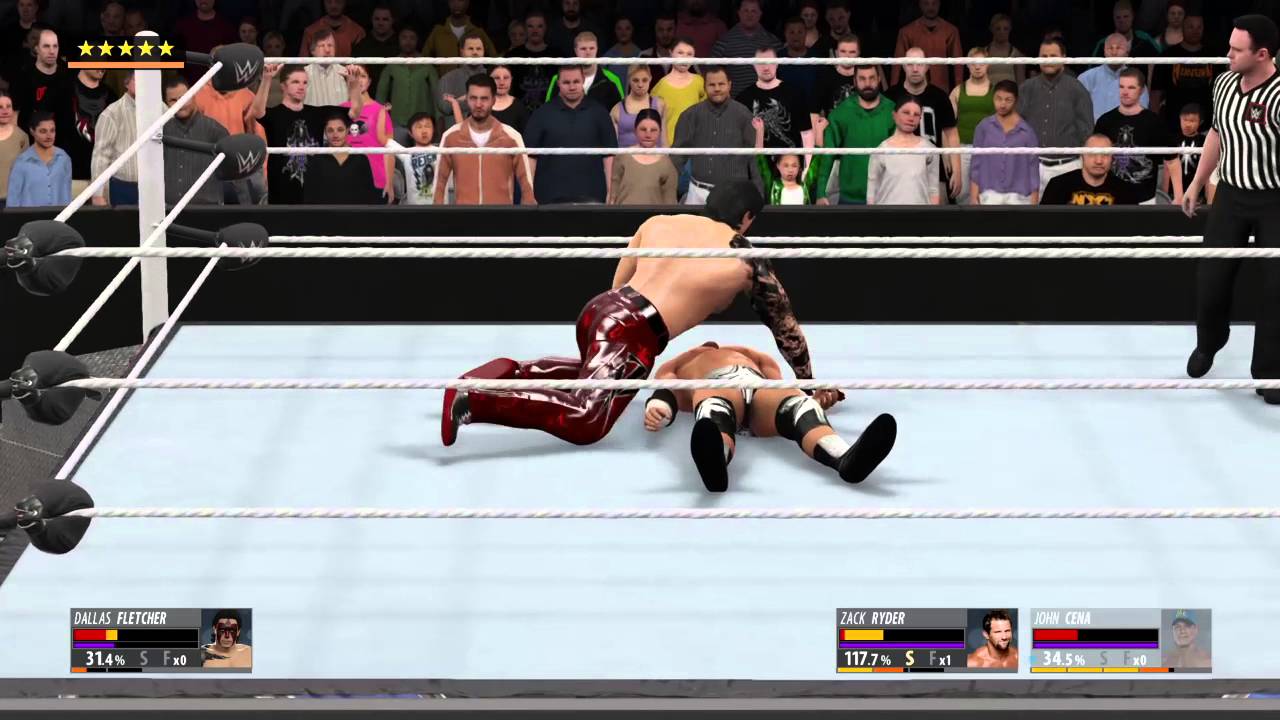 WWE 2K16 My Career Mode Longest Handicapped Match After 5 Stars - YouTube