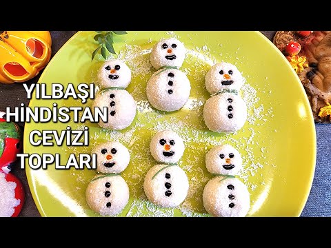 Yılbaşı Hindistan Cevizi Topları☃️🌲New Year Coconut Balls😍 (Ekranı sağ alt köşeden büyütün)