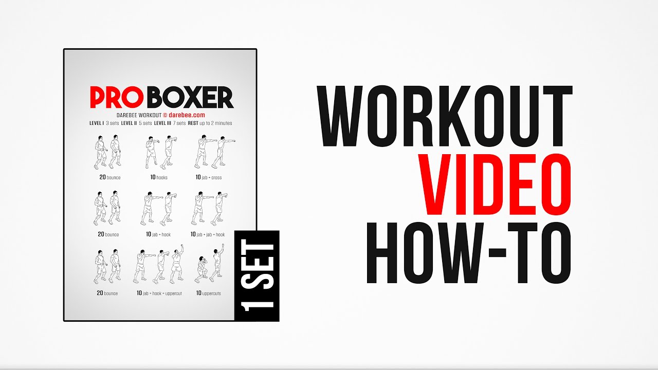 Pro Boxer Workout [ How-To ] [ One Set ] by #DAREBEE - YouTube