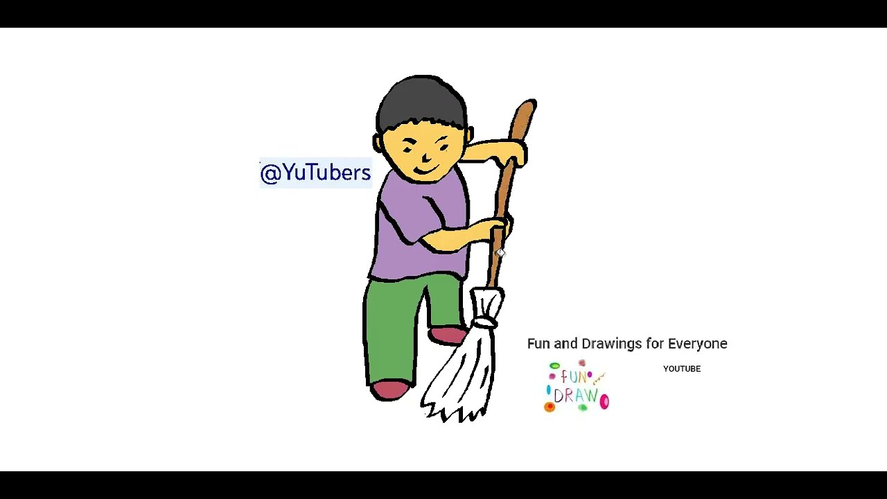 Supurgi bilan pol supurayotgan bolani qanday chizish mumkin 🧹 - YouTube