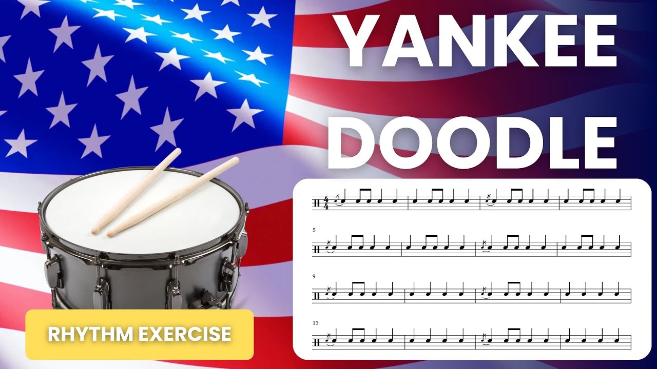 🇺🇸 4th of July Snare Drum Play-Along | Yankee Doodle Rhythm Exercise ...