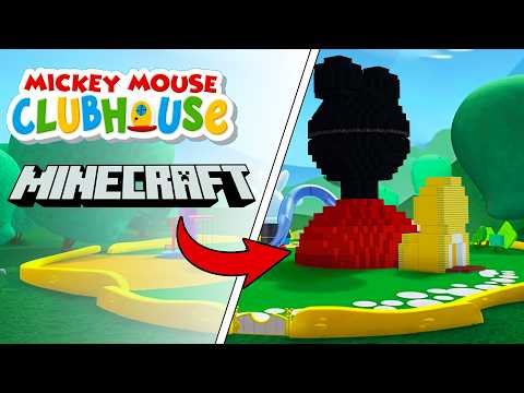 Building MICKEY MOUSE CLUBHOUSE in MINECRAFT