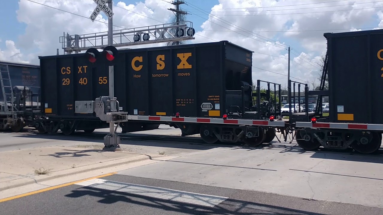 CSX freight passing the CSX phosphate yard in Tampa Fl - YouTube