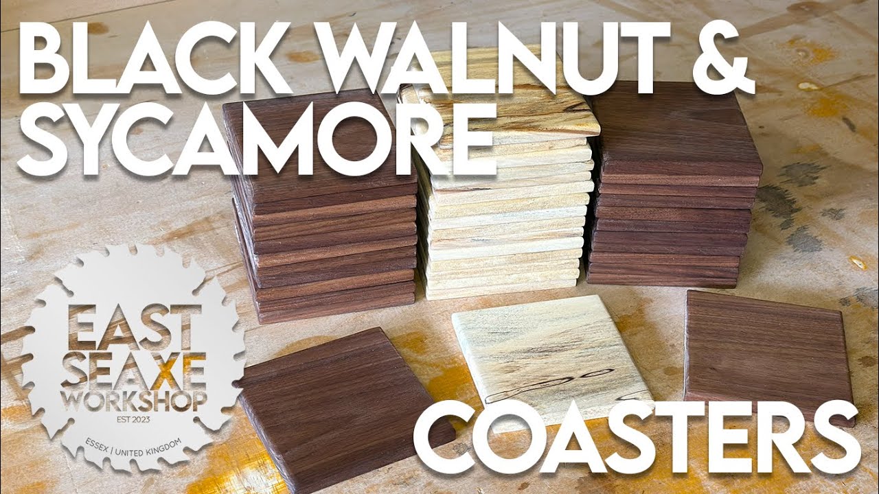 Walnut and Sycamore Coasters: Woodworking Project | East Seaxe Workshop ...