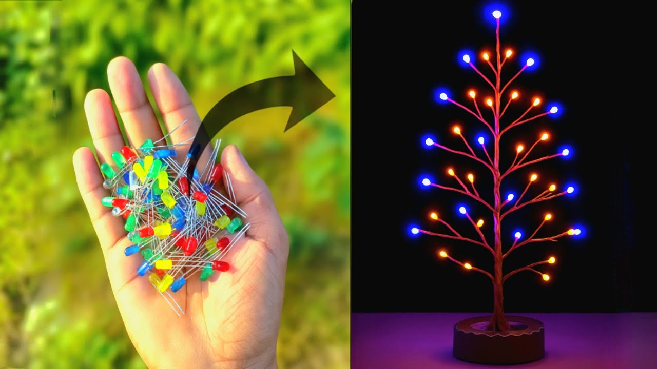Make a Glowing LED Tree at Home Simple Electronics DIY #LEDTree #DIY # ...
