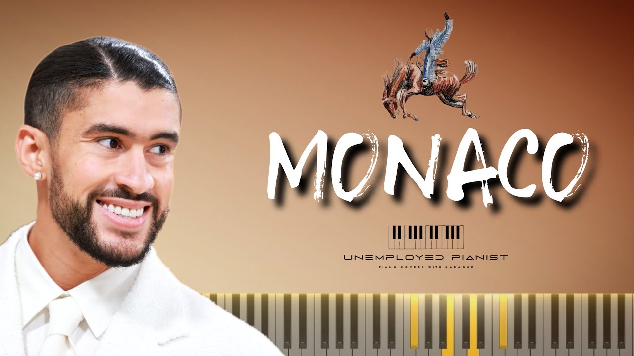 Bad Bunny - Monaco (Piano cover - Tutorial - Karaoke) - YouTube