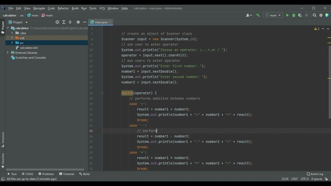 simple calculator in java using switch case - YouTube