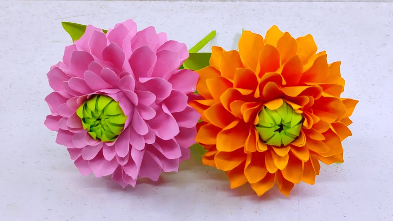 Paper Lower for Home Decoration | Amazing Paper Flower Making With ...