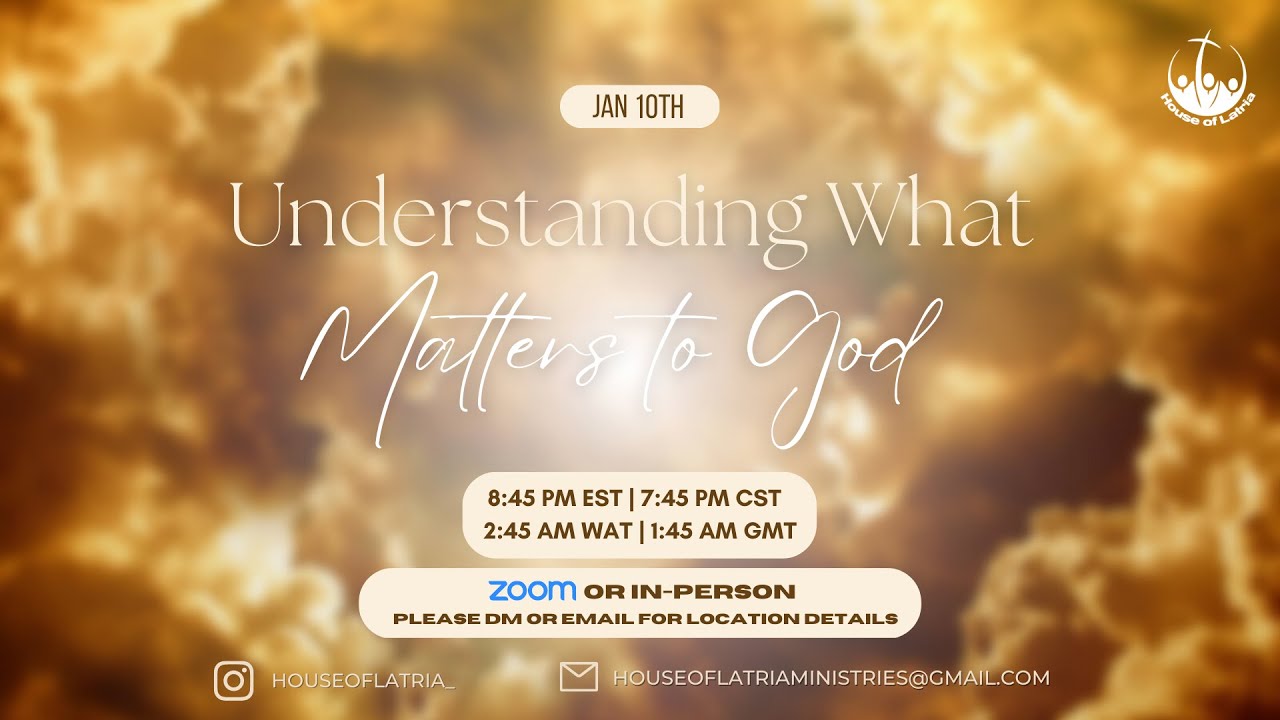 Understanding What Matters to God - YouTube