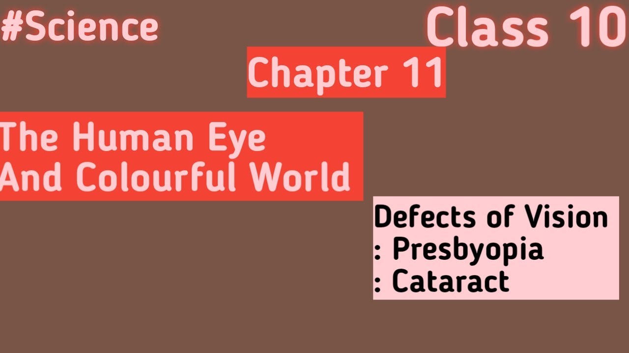 Class - 10, Human Eye And Colourful World -4(Human Eye) || CBSE ...